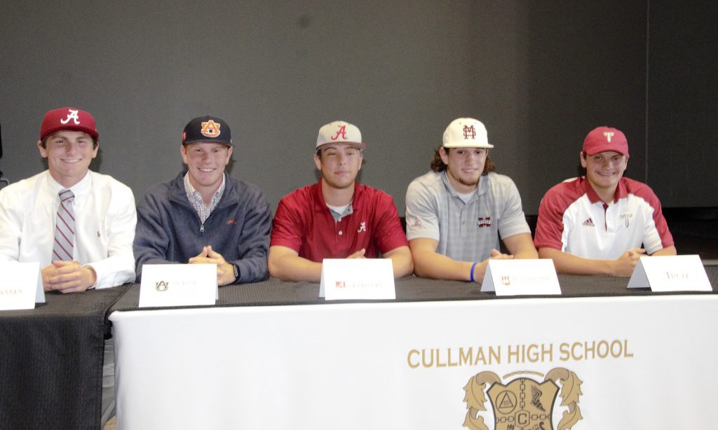 Cullman baseball players sign with Alabama, Auburn, Mississippi State ...