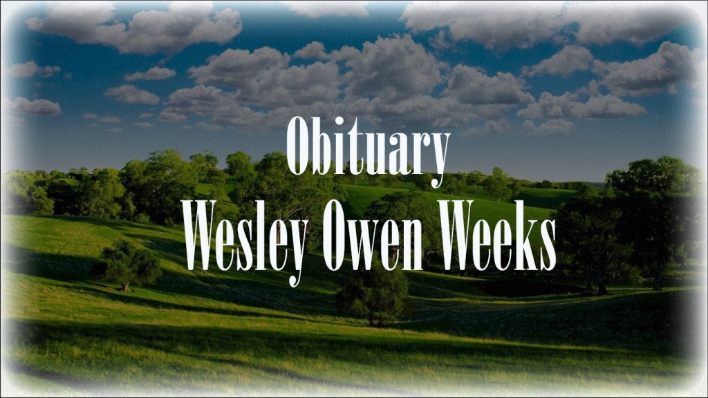 Obituary: Wesley Owen Weeks - The Cullman Tribune