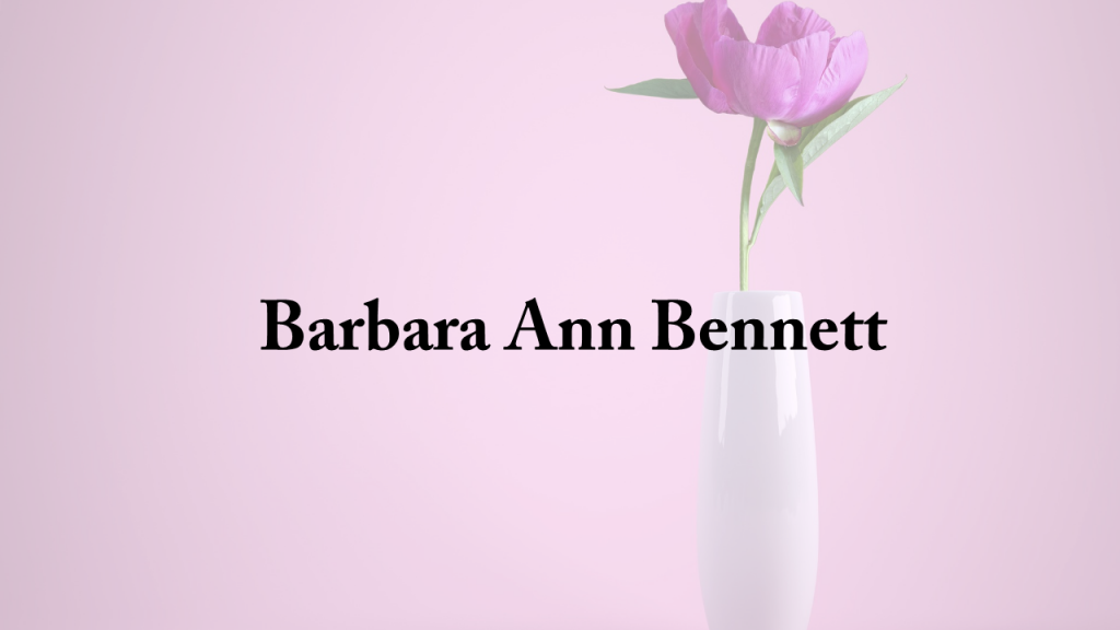 Obituary: Barbara Ann Bennett - The Cullman Tribune