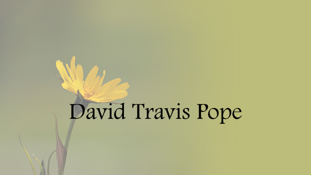 Obituary: David Travis Pope - The Cullman Tribune