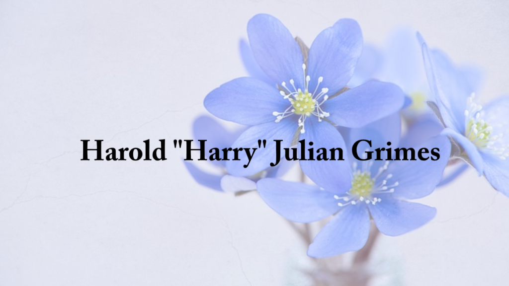 Obituary: Harold "Harry" Julian Grimes - The Cullman Tribune