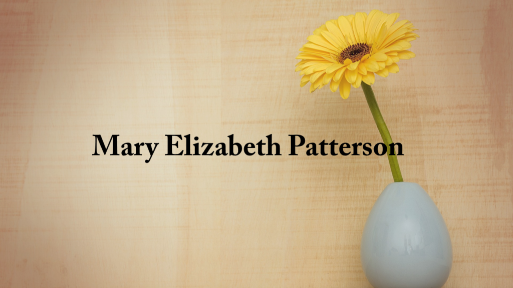 Obituary: Mary Elizabeth Patterson - The Cullman Tribune