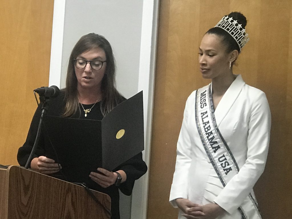 Miss Alabama USA Alexandria Flanigan honored by Cullman County ...