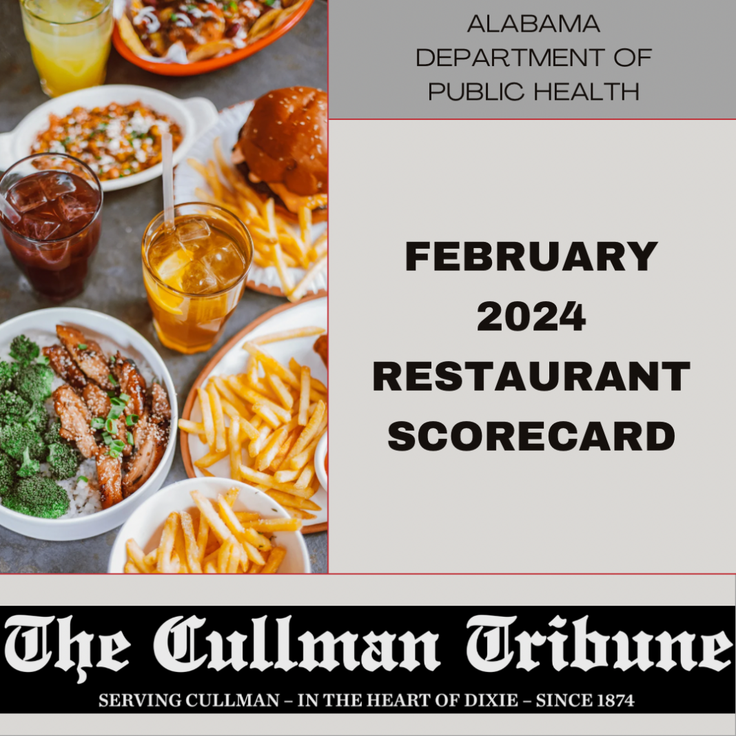 Restaurant scorecard: February 2024 - The Cullman Tribune