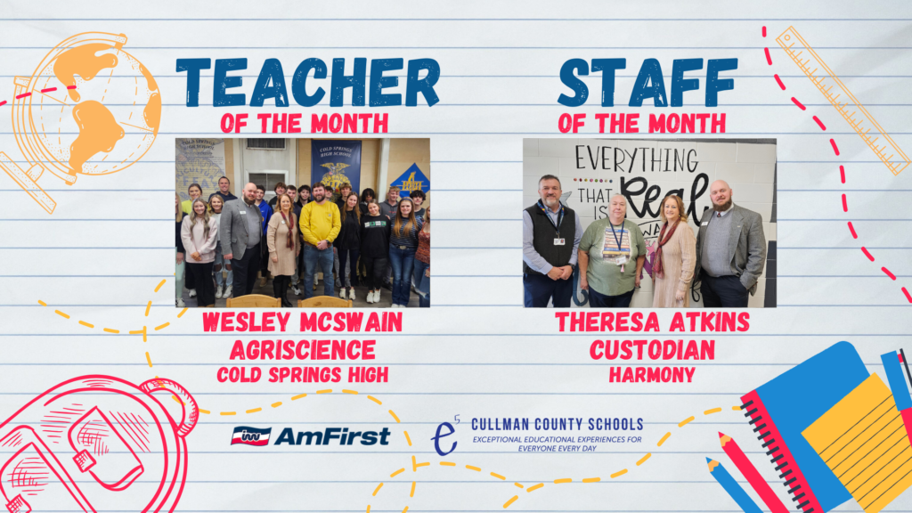 McSwain, Atkins named January CCBOE/AmFirst Teacher, Staff Member of ...