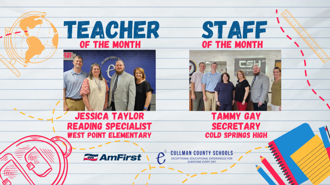 Taylor, Gay named May CCBOE/AmFirst Teacher, Staff Member of the Month ...