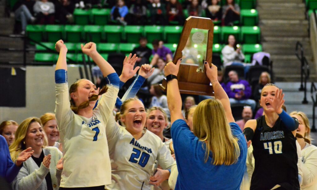 STATE VOLLEYBALL: ‘We all did it for each other’: Addison downs Meek to ...