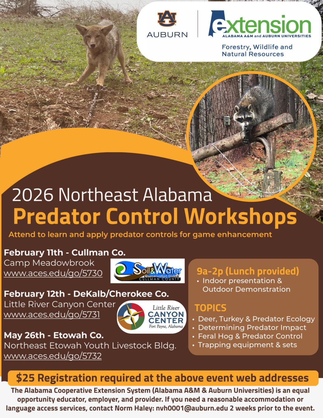 Alabama Extension to host predator control and trapping workshop in ...