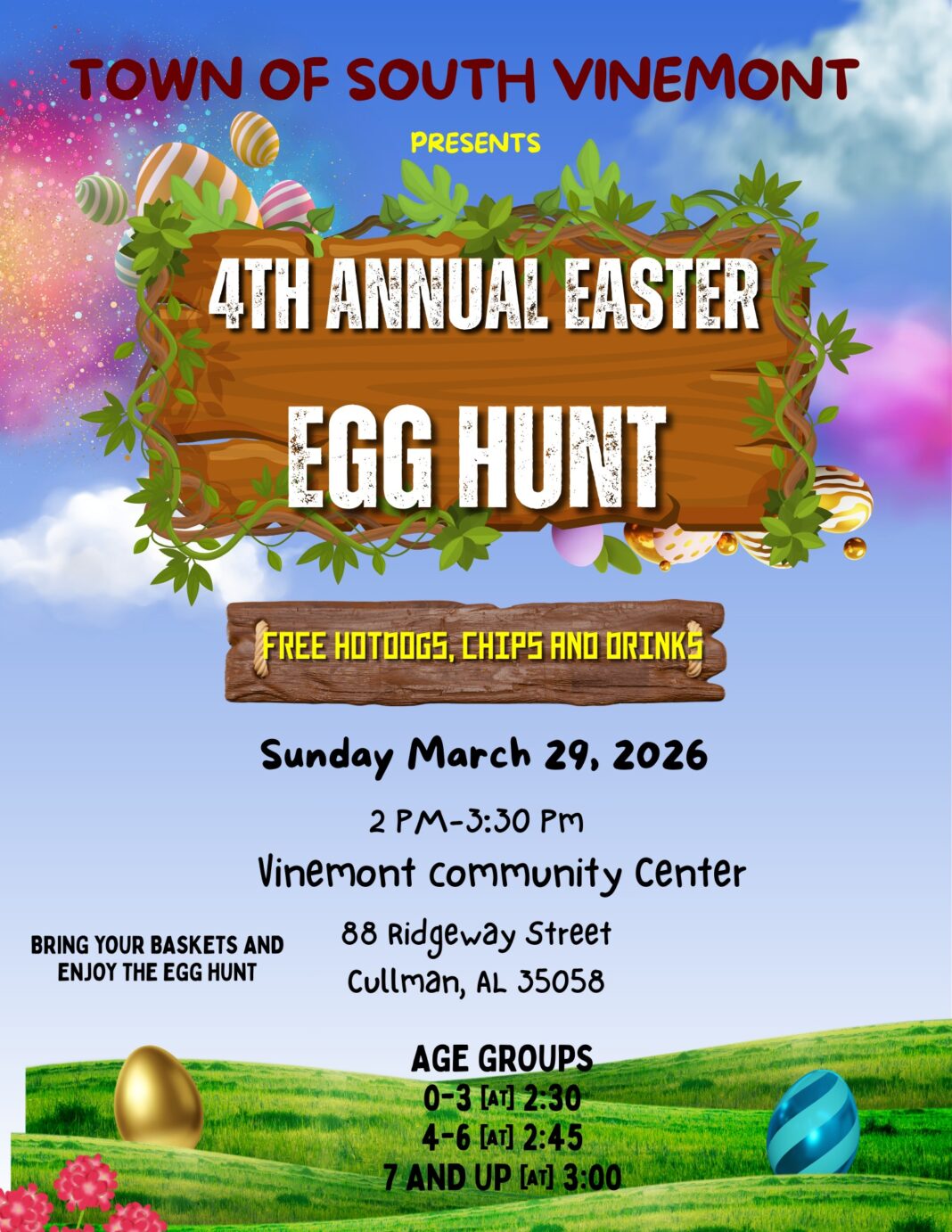 Vinemont to host 4th annual Easter Egg Hunt March 29 - The Cullman Tribune