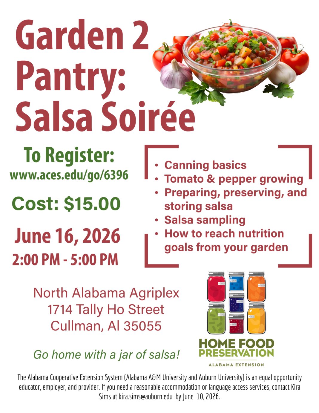 Alabama Extension to host Garden 2 Pantry: Salsa Soiree workshop on ...