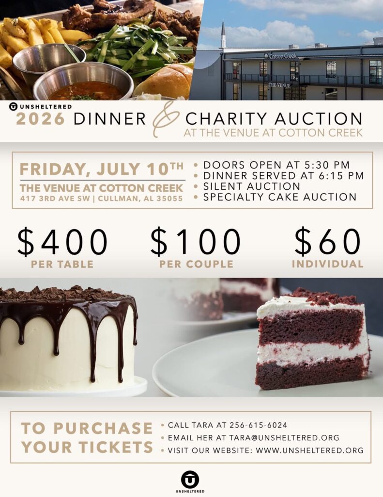 Unsheltered Dinner & Charity Auction set for July 10 at Cotton Creek ...